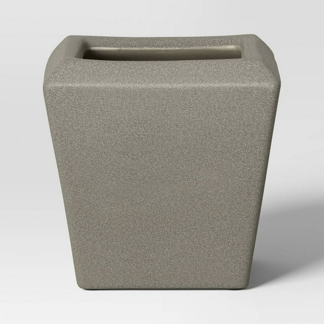 Large Square Ceramic Planter Pot Box Indoor/Outdoor, Gray – Salvage ...
