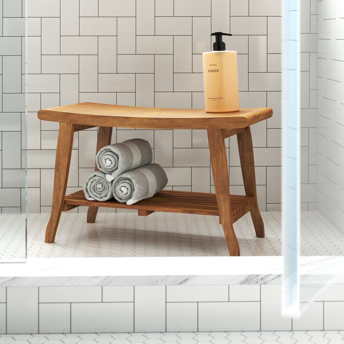 Windcrest Teak Shower Bench – Salvage & Co Indy