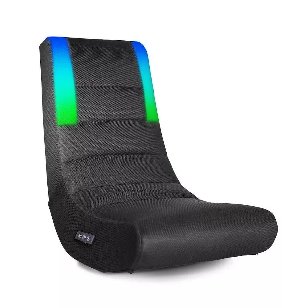 Floor Rocker Gaming Chair with RGB Lighting, No Assembly – Salvage & Co ...