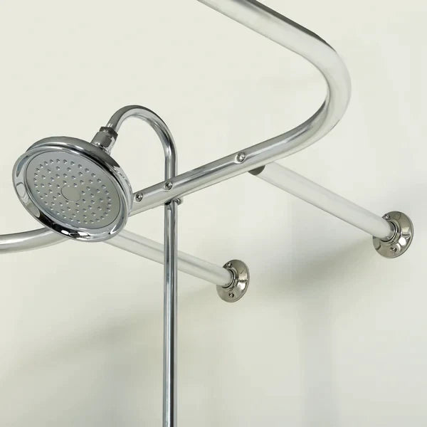 Chrome NeverRust 28 by 60-Inch Hoop Shower Rod for Freestanding and Cl ...