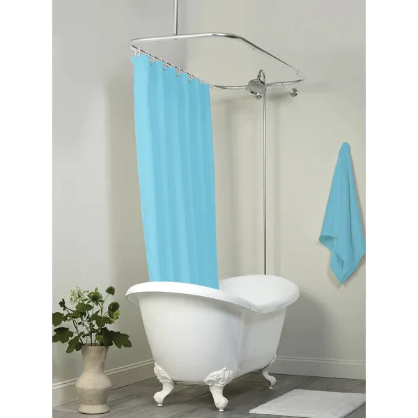 Chrome NeverRust 28 by 60-Inch Hoop Shower Rod for Freestanding and Cl ...