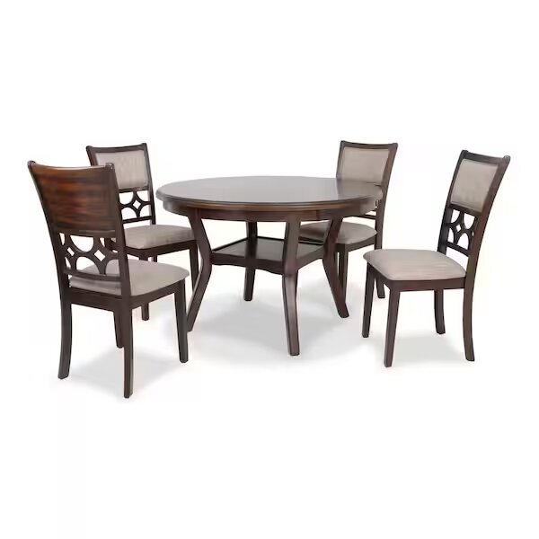 Mitchell 5-piece Wood Top Round Dining Set – Salvage & Co Indy