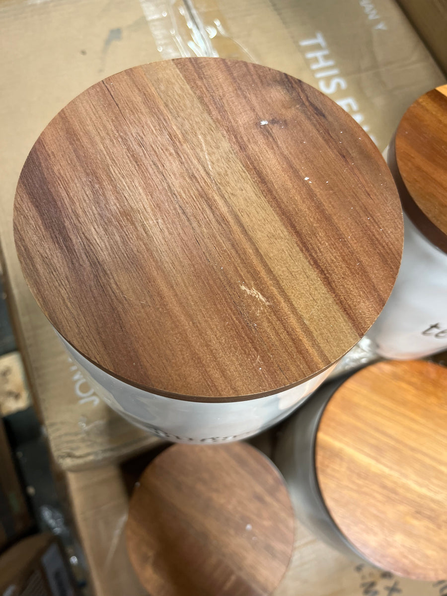 It's Just Words 4-piece Canister Set with Lids – Salvage & Co Indy