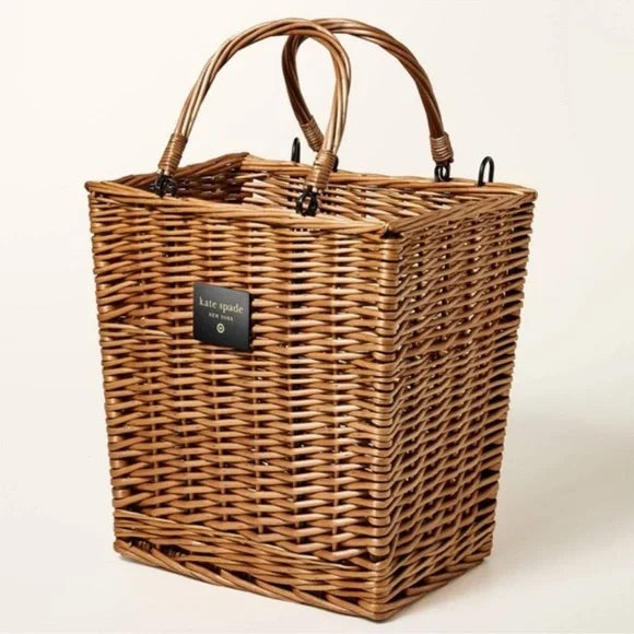 Kate Spade Tan Wicker Bike Basket SHOWROOM ITEM – Salvage & Co Indy