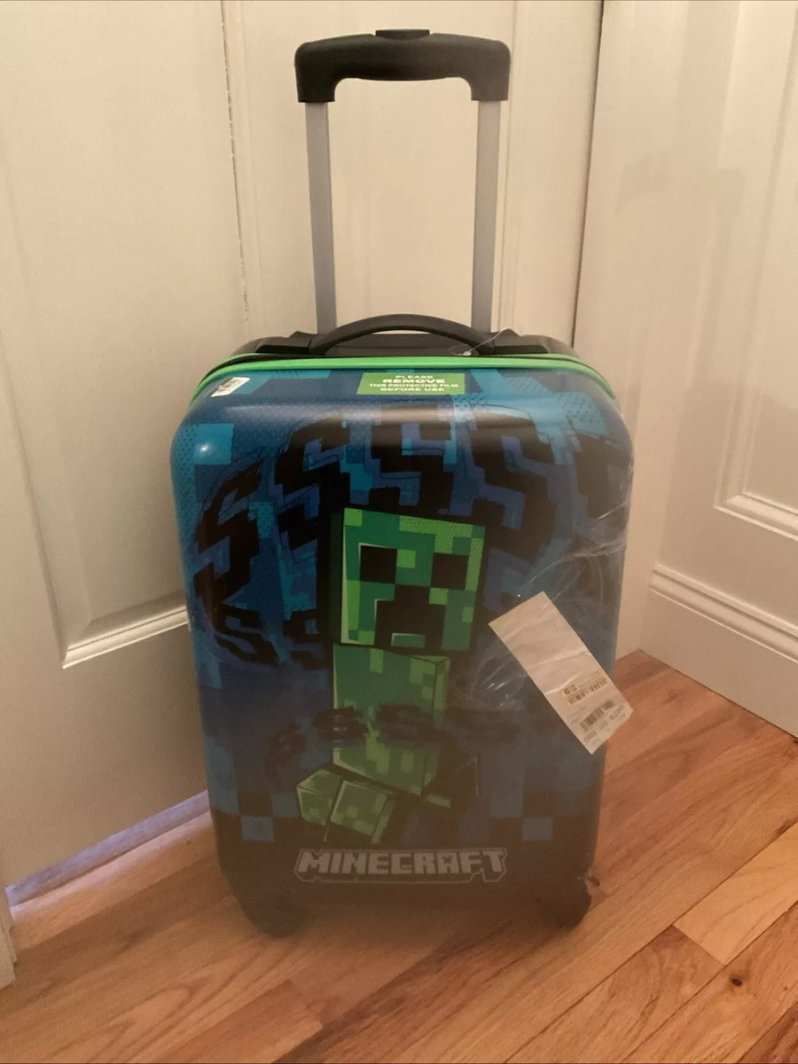 Minecraft Creeper Kids Hardside Carry On Suitcase/SleepOvers – Salvage ...