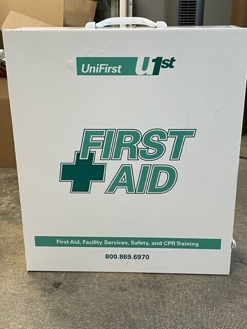 Uni First First Aid Cabinet, Large, White Metal, First Aid Center ...