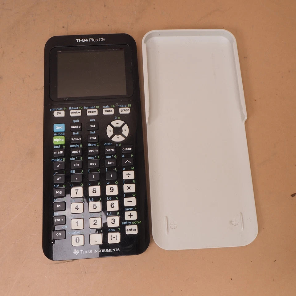 White Texas Instruments Ti-84 Plus CE w Cover - No Cable – Salvage & Co ...