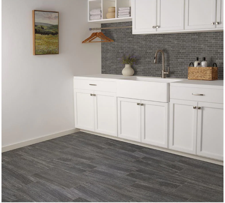 Urban Craft Graphite 12" x 24" Glazed Porcelain Floor and Wall Tile (1 ...