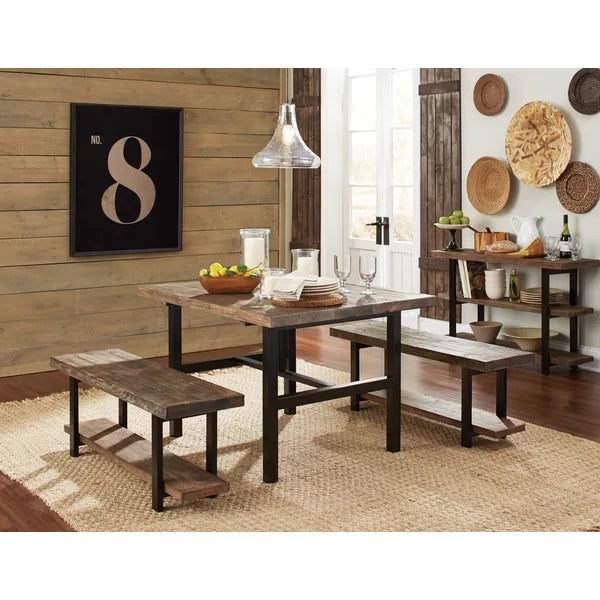 Natural Alezzi Wood Shelves Storage Bench – Salvage & Co Indy