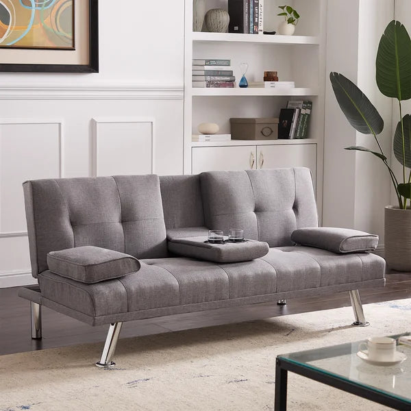 Alleyne Twin 65.3'' Wide Tufted Back Convertible Sofa with Storage ...