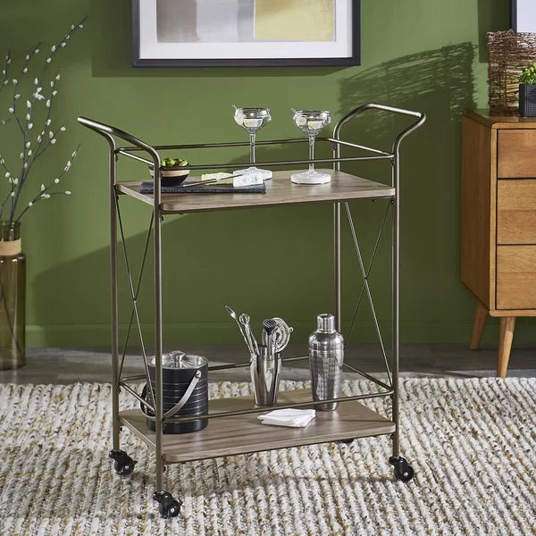 Byron Metal X-Frame Bar Cart – Salvage & Co Indy