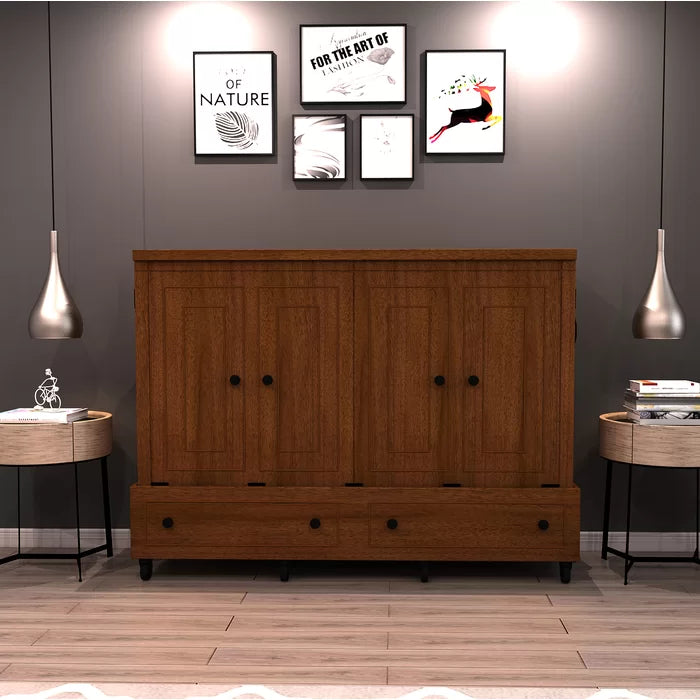 Caribou Queen Solid Wood Mobile Murphy Bed – Salvage & Co Indy