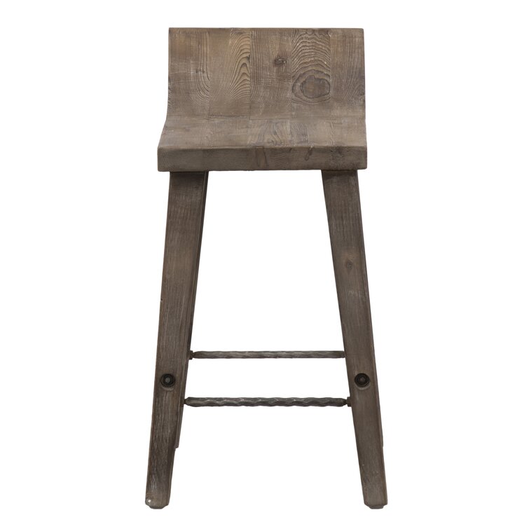 Rustic Brown Carlson Solid Wood Counter Stool (24" Seat Height ...