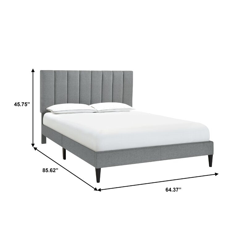 Queen Cicero Upholstered Low Profile Platform Bed KB1318 A2 B1 P1 Salvage Co Indy