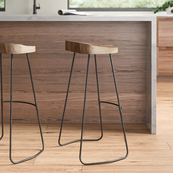 Dispatch Solid Wood 29.75" Bar Stool – Salvage & Co Indy