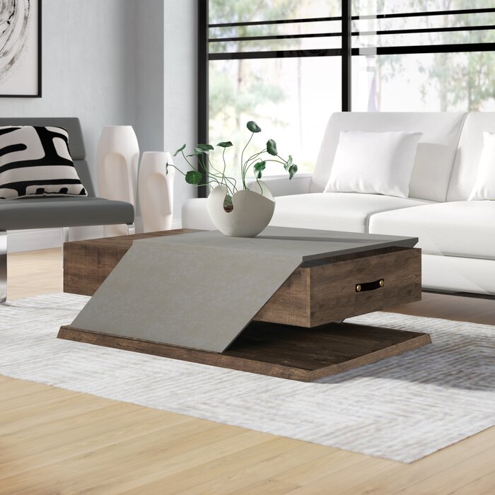 Reclaimed Oak Dunagan Solid Coffee Table with Storage – Salvage & Co Indy