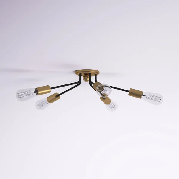 Eason 5 - Light 27.5'' Sputnik Modern Linear Flush Mount – Salvage & Co ...