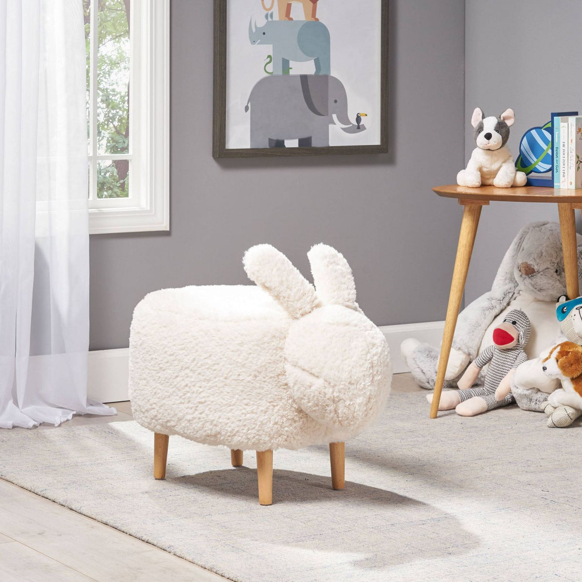 Bajada Kids Bunny Ottoman Stool White 2016 – Salvage & Co Indy