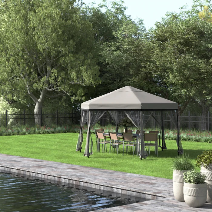 Gandara 11 Ft. W x 11 Ft. D Steel Pop-Up Gazebo – Salvage & Co Indy