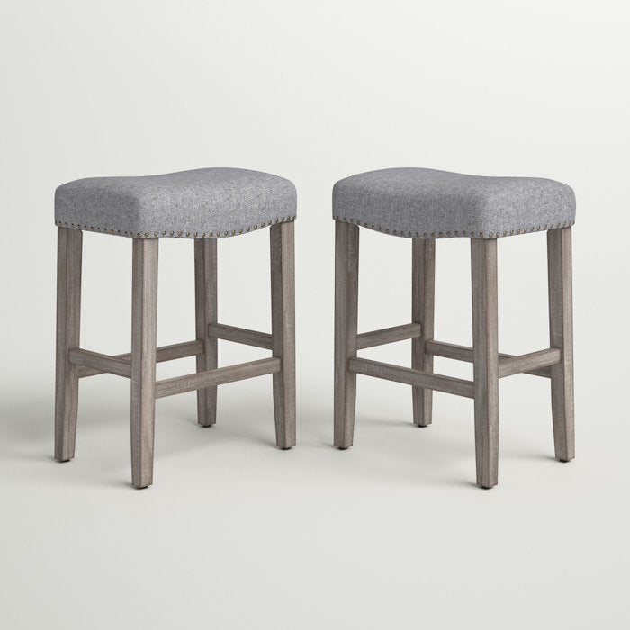 Gray Ileana Counter Stool (24” Seat Height), (Set of 2) – Salvage & Co Indy