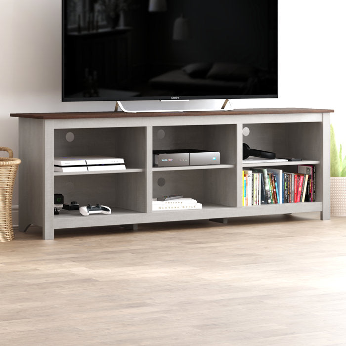Dusty Gray Oak/Dusty Walnut Inniss TV Stand for TVs up to 78" – Salvage ...