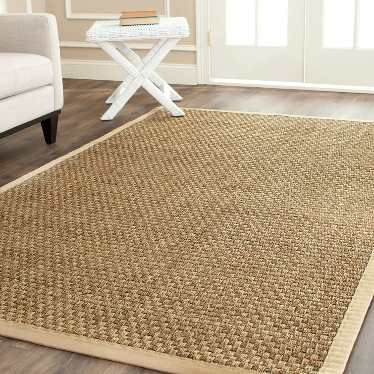Jeremy Bamboo Slat/Seagrass Area Rug in Natural / Beige, Rectangle 10 ...