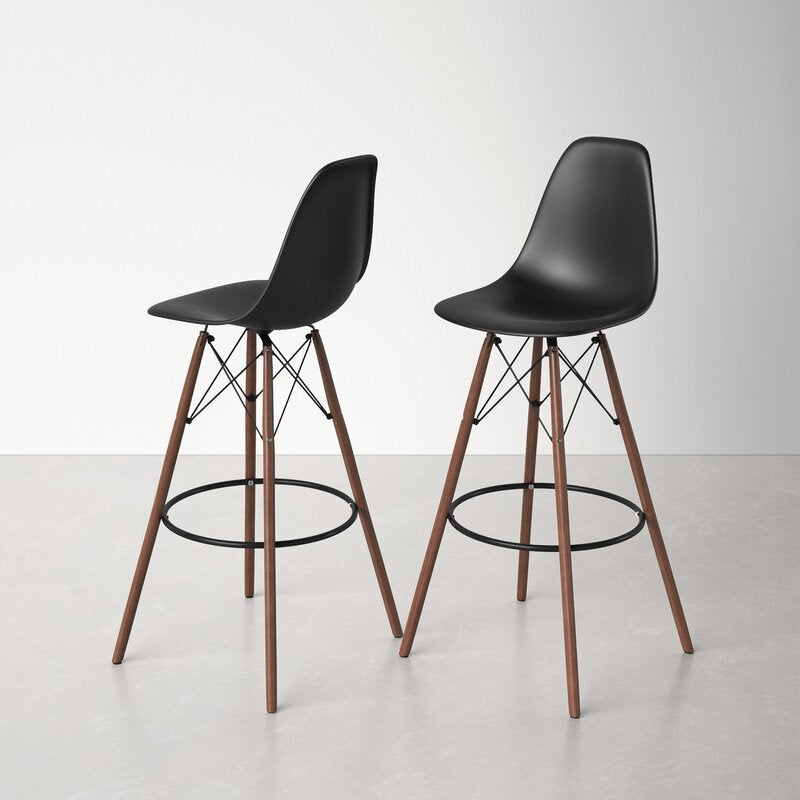 Black/Walnut Jordan Bar Stool (Set of 2) – Salvage & Co Indy