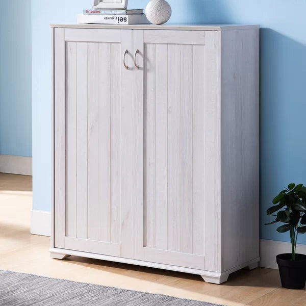 White Oak Kohl 15 Pair Shoe Storage Cabinet – Salvage & Co Indy