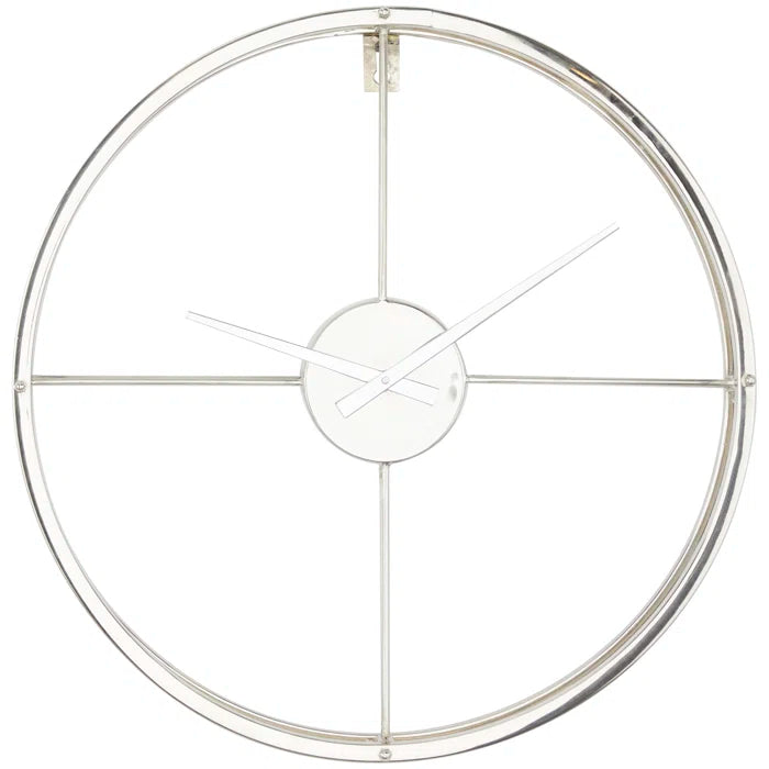 Silver Metal Wall Clock – Salvage & Co Indy