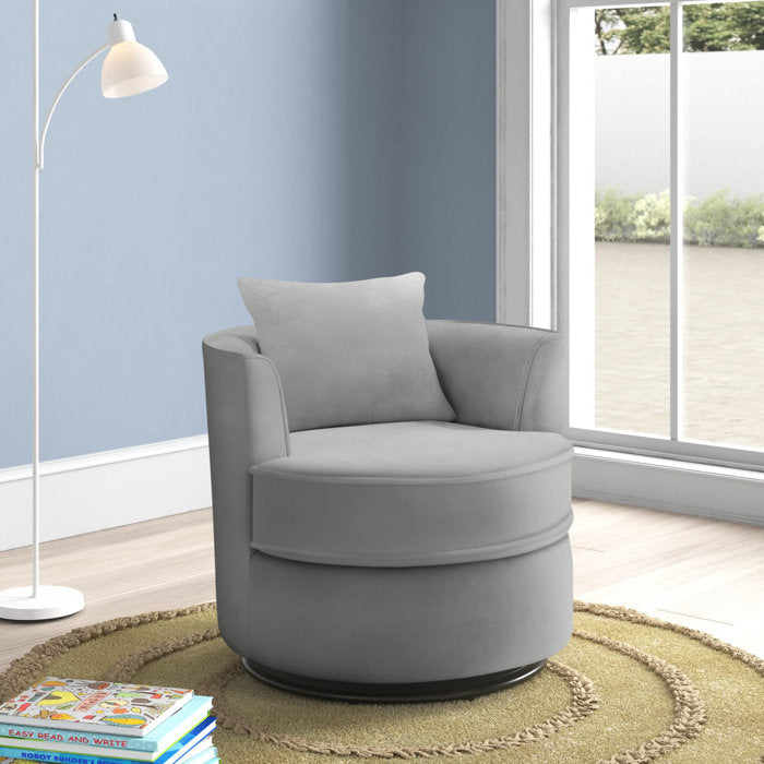 Nevius Upholstered Swivel Armchair – Salvage & Co Indy