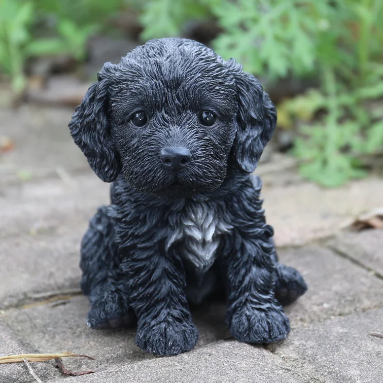 Sitting Cockapoo Puppy Statue – Salvage & Co Indy