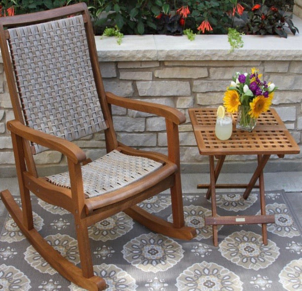Ash Wicker & Eucalyptus Rocking Chair CG343 – Salvage & Co Indy